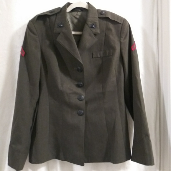 Vintage | Jackets & Coats | Vintage Army Green Military Style Jacket ...